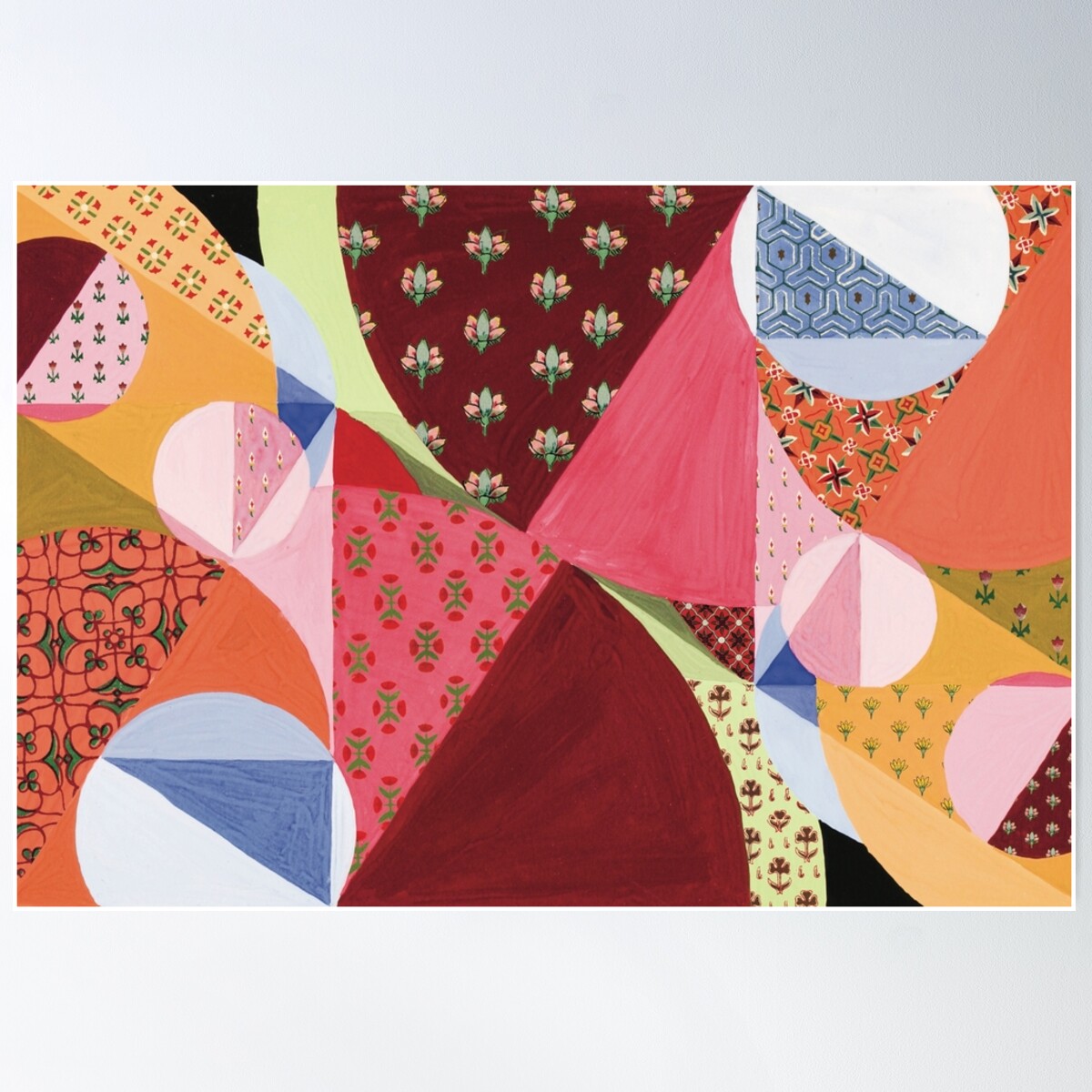 Funky Shapes Poster Wall Art, Modern Wall Decor For Living Room Bedroom ...