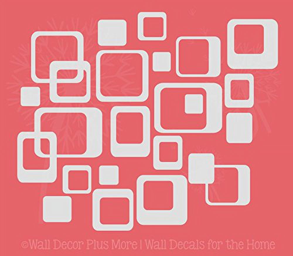 Funky Square Vinyl Wall Stickers for Wall Art Décor, 6-Inch to 2-Inch ...