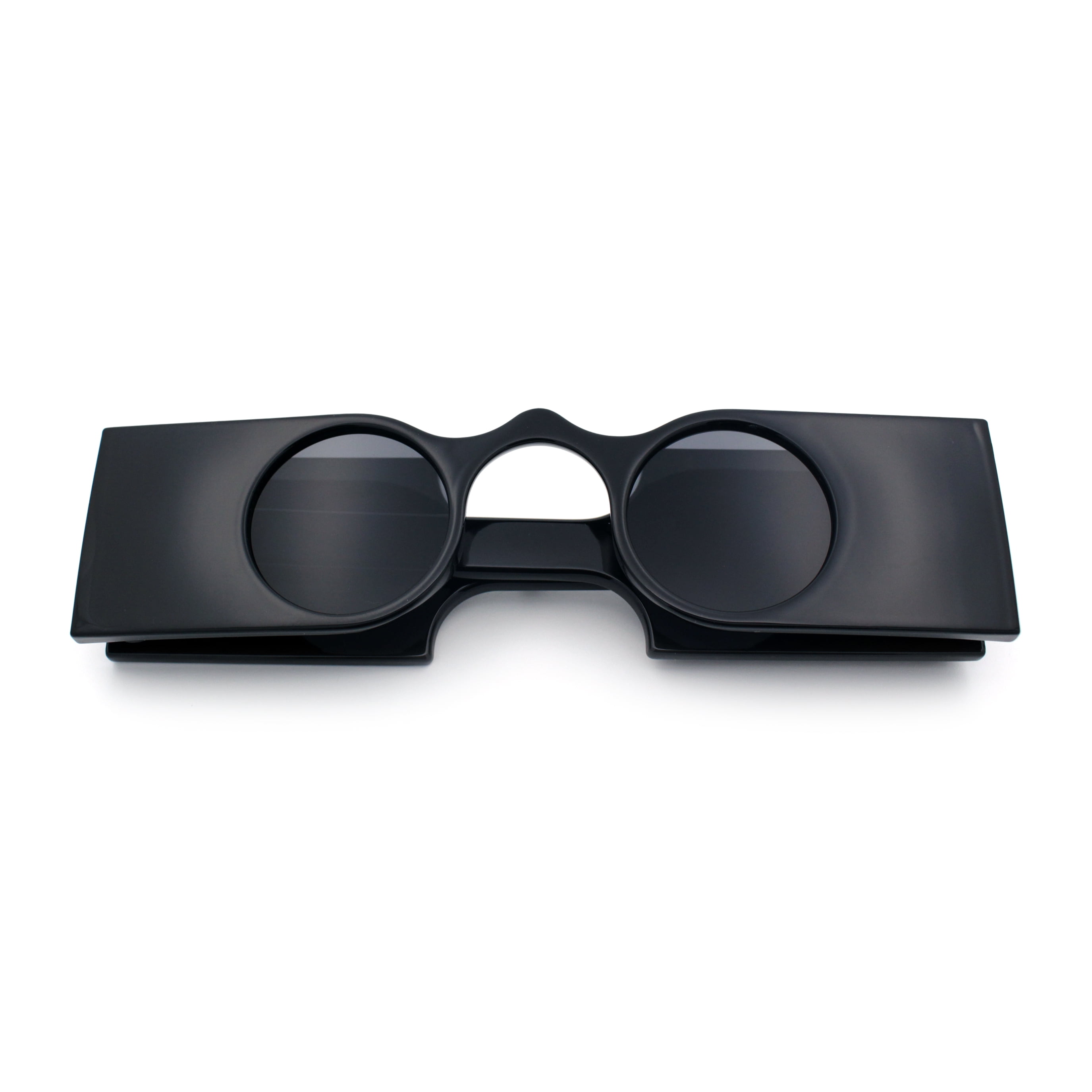 Funky Thick Artsy Rectangle Bar Keyhole Bridge Circle Lens Sunglasses ...