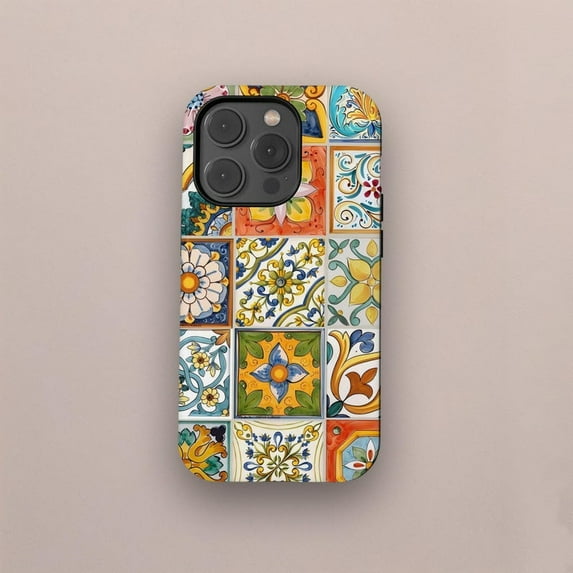 Funky Tile Collage Patchwork Retro Aesthetic Phone Case for iPhone 11 12 13 14 15 16 - Walmart.com