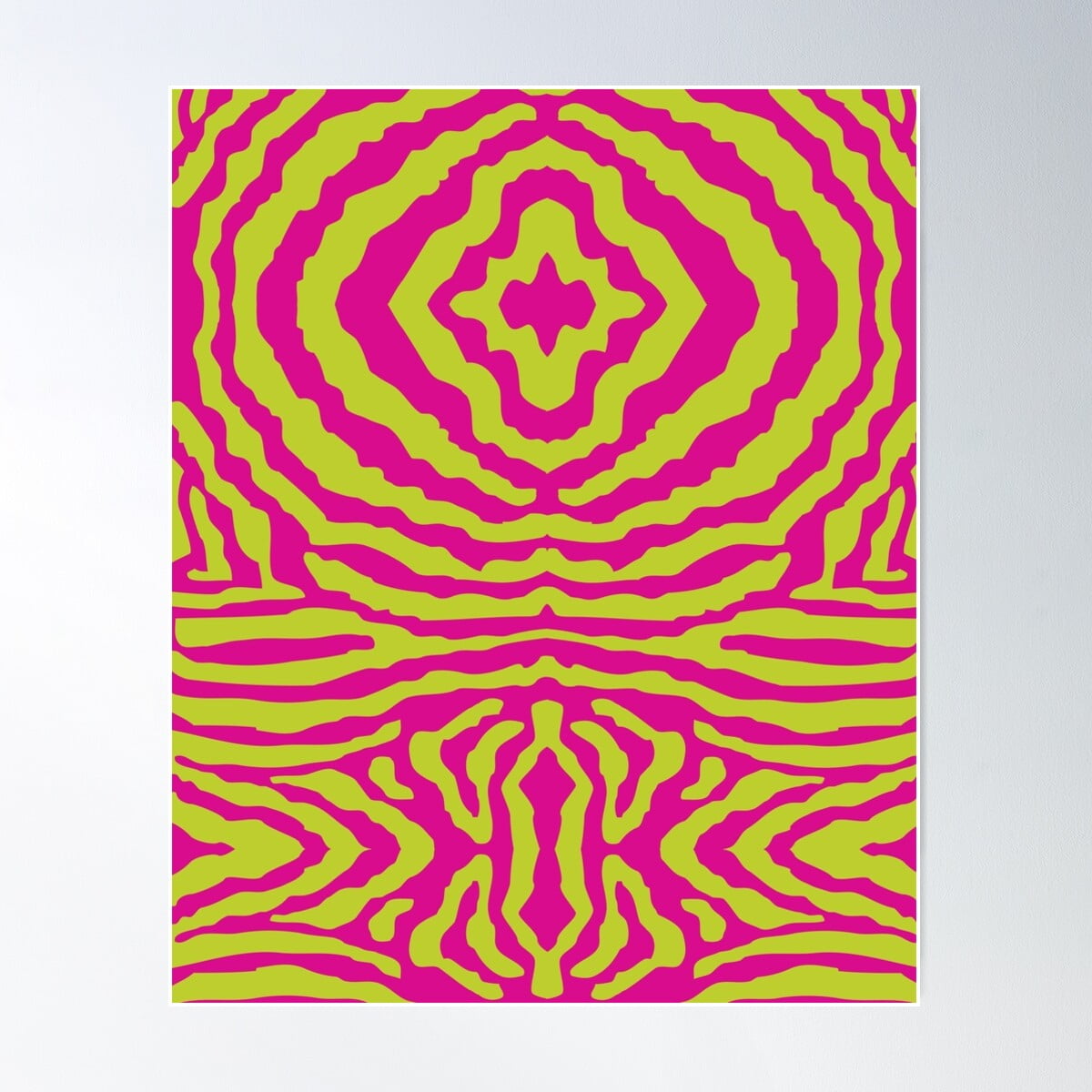 Funky Zebra Pattern 1 Poster Wall Art, Modern Wall Decor For Living ...