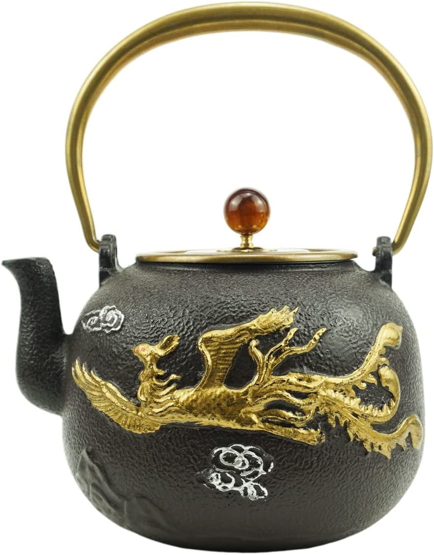 Funmaker Japanese Style Tetubin Tea Kettle Iron Teapots Japanese Cast ...