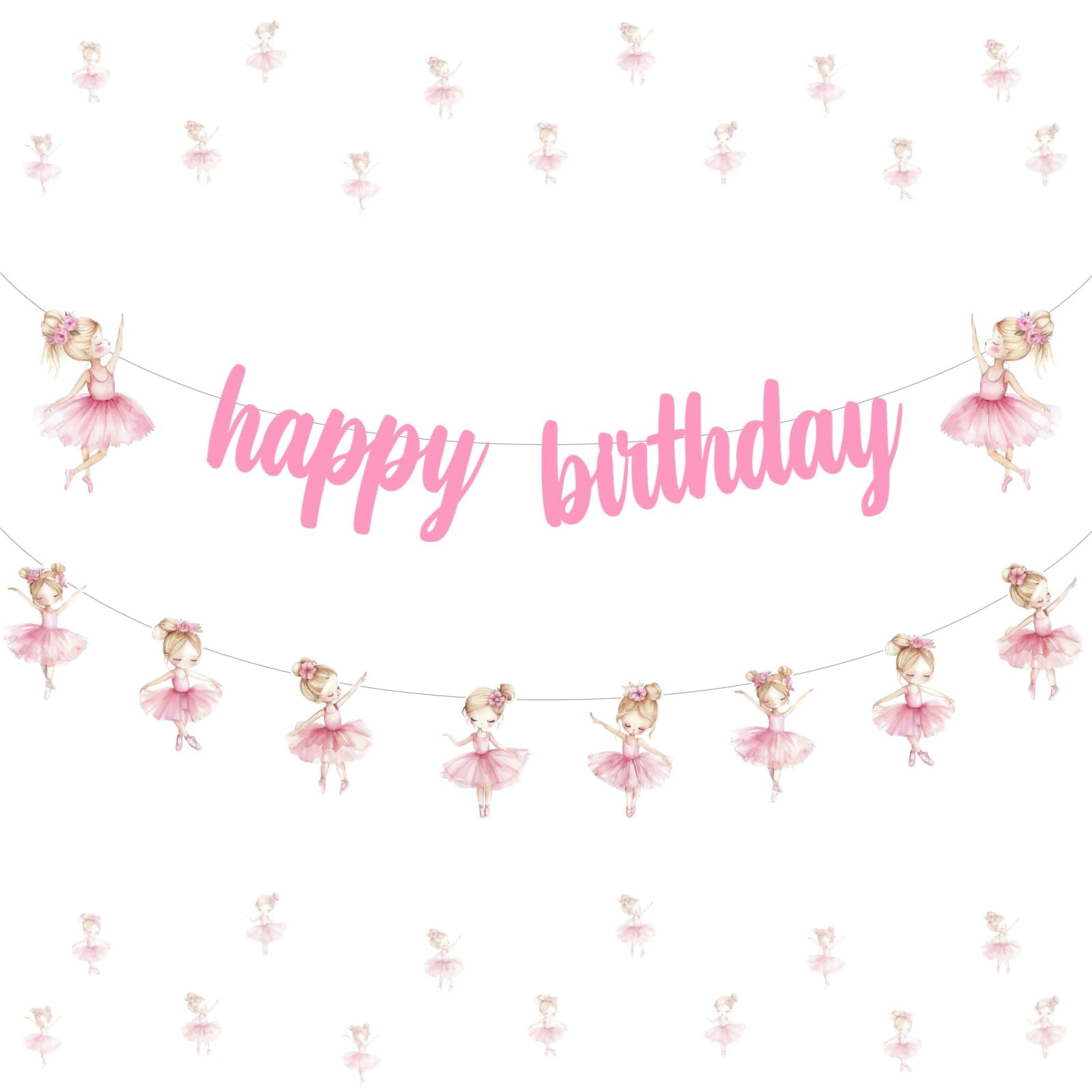 Funmemoir Ballet Party Decorations for Girls - Happy Ballet Banner ...