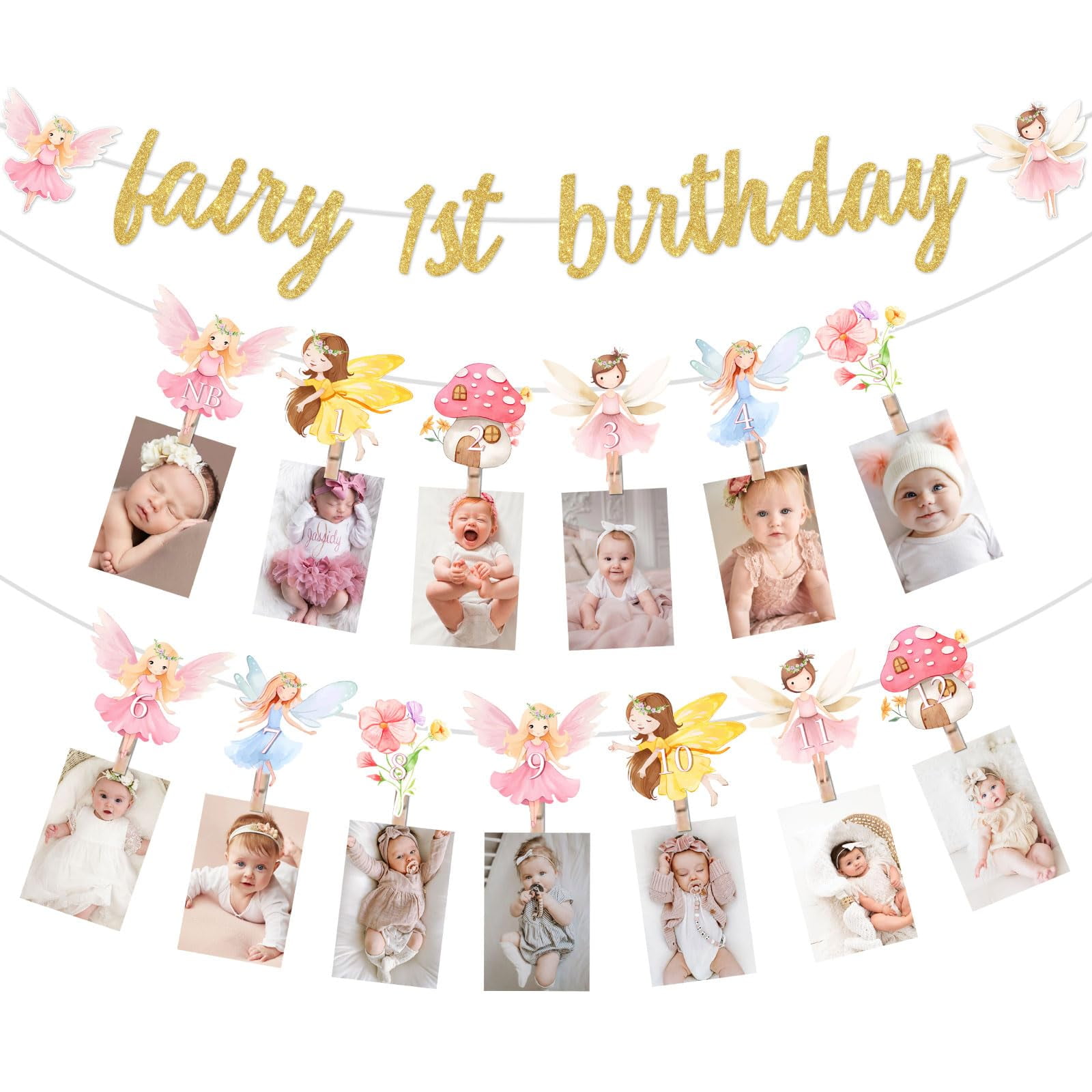 Funmemoir My FairyTRDN First Birthday Decorations - Fairy 1st Birthday ...
