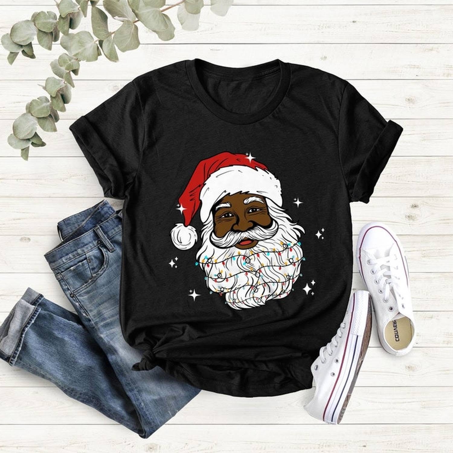 Funnanta Claus S1Hirt, Santa Claus T-EE, AfriC-An AM-eriC-An CH-Ristmas ...