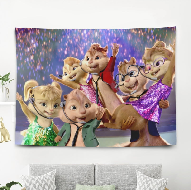 Funneh Alvin And The Chipmunks Tapestry Gift Wall Hanging Backdrop for ...