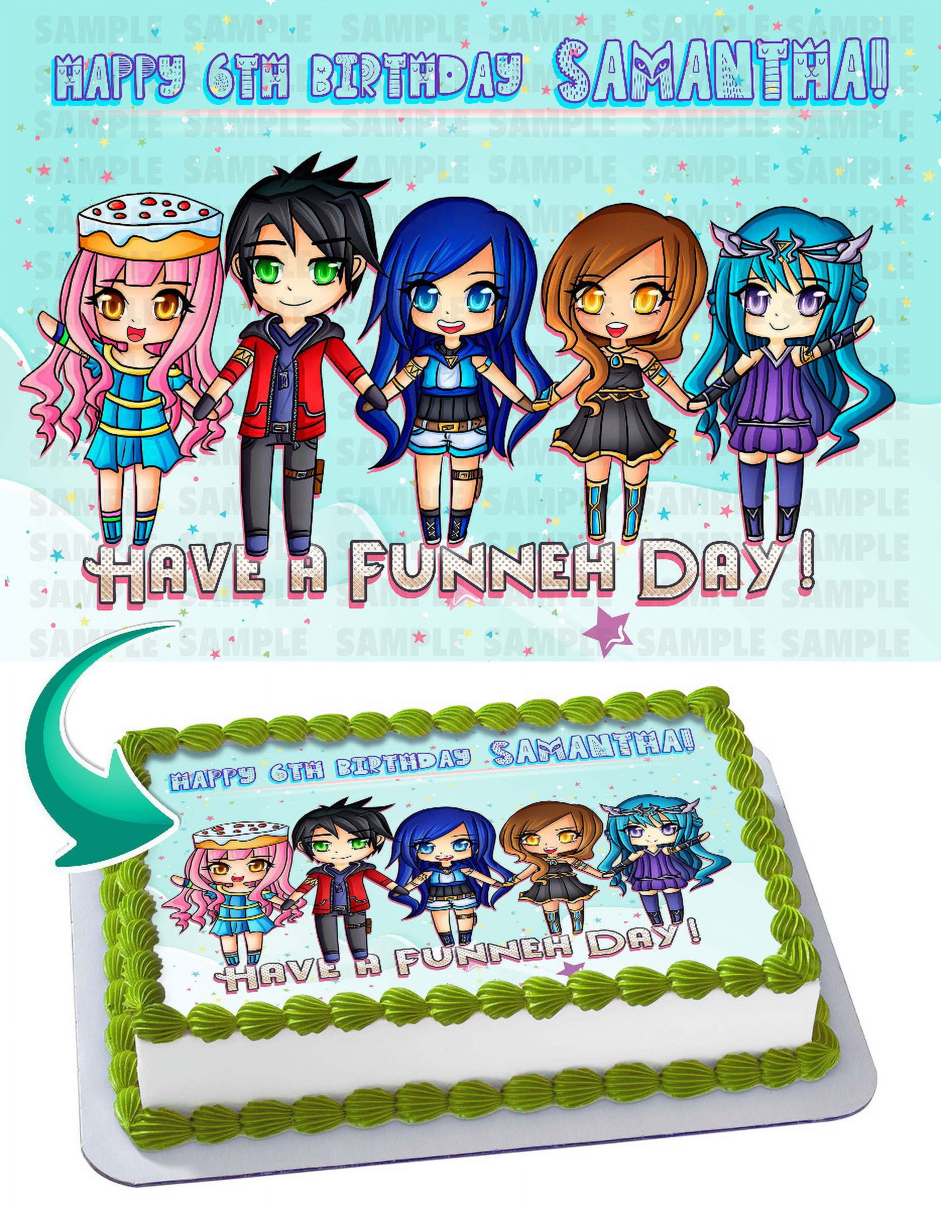 Funneh Krew Edible Cake Image Topper Personalized Birthday Party 1/4 ...