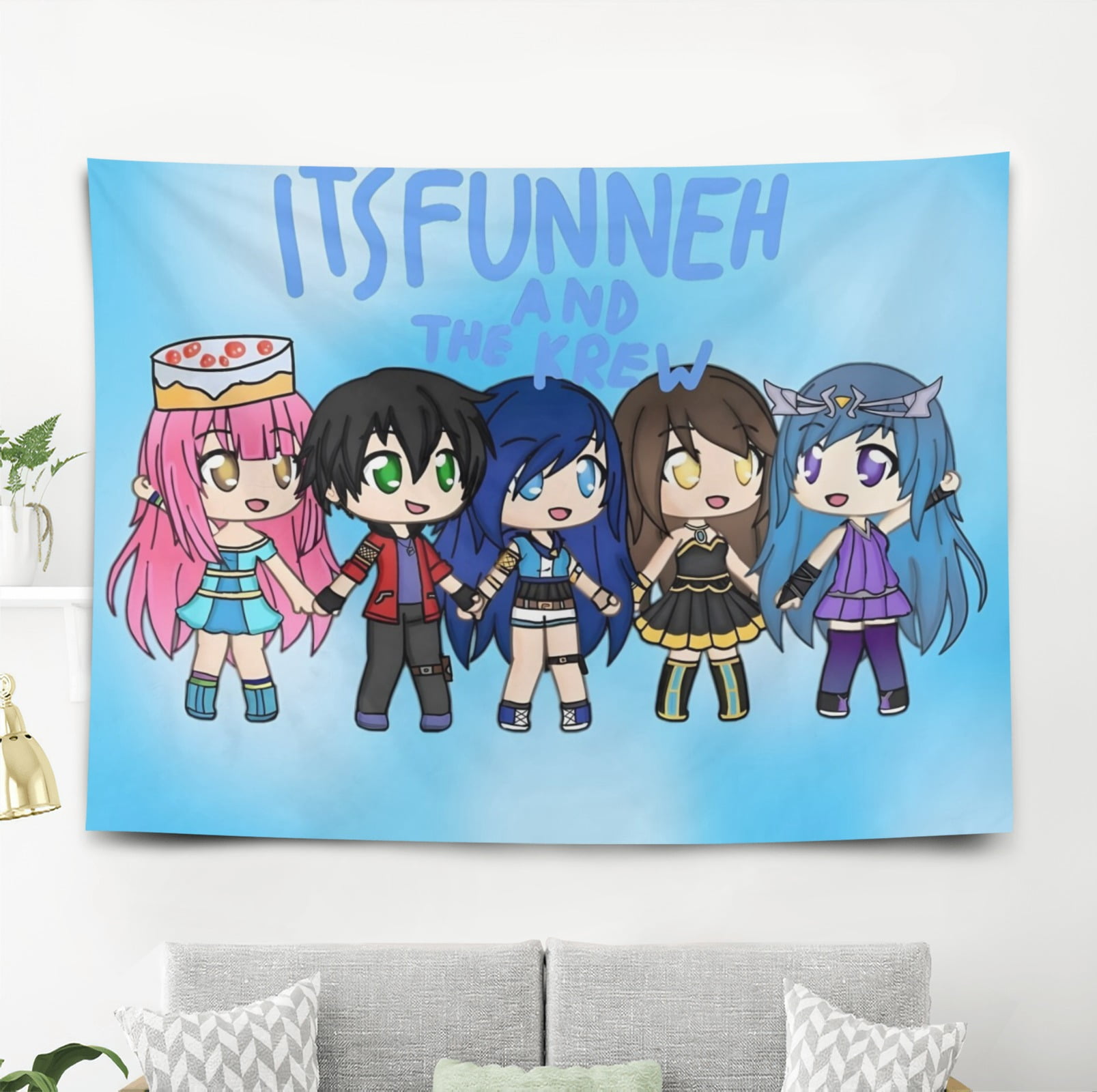 Funneh Krew Tapestry for Teen Girls Bedroom Aesthetic Wall Hanging Art ...