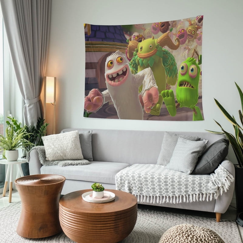 Funneh My Singing Monster Tapestry Gift Wall Hanging Backdrop for Room ...