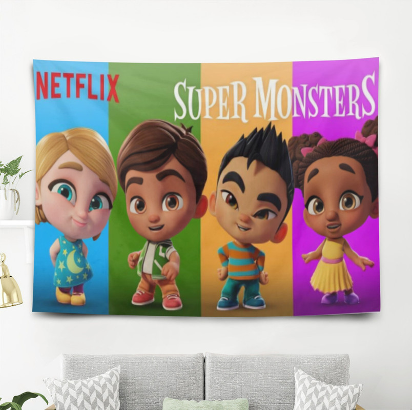 Funneh Super Monster Tapestry Gift Wall Hanging Backdrop for Room ...