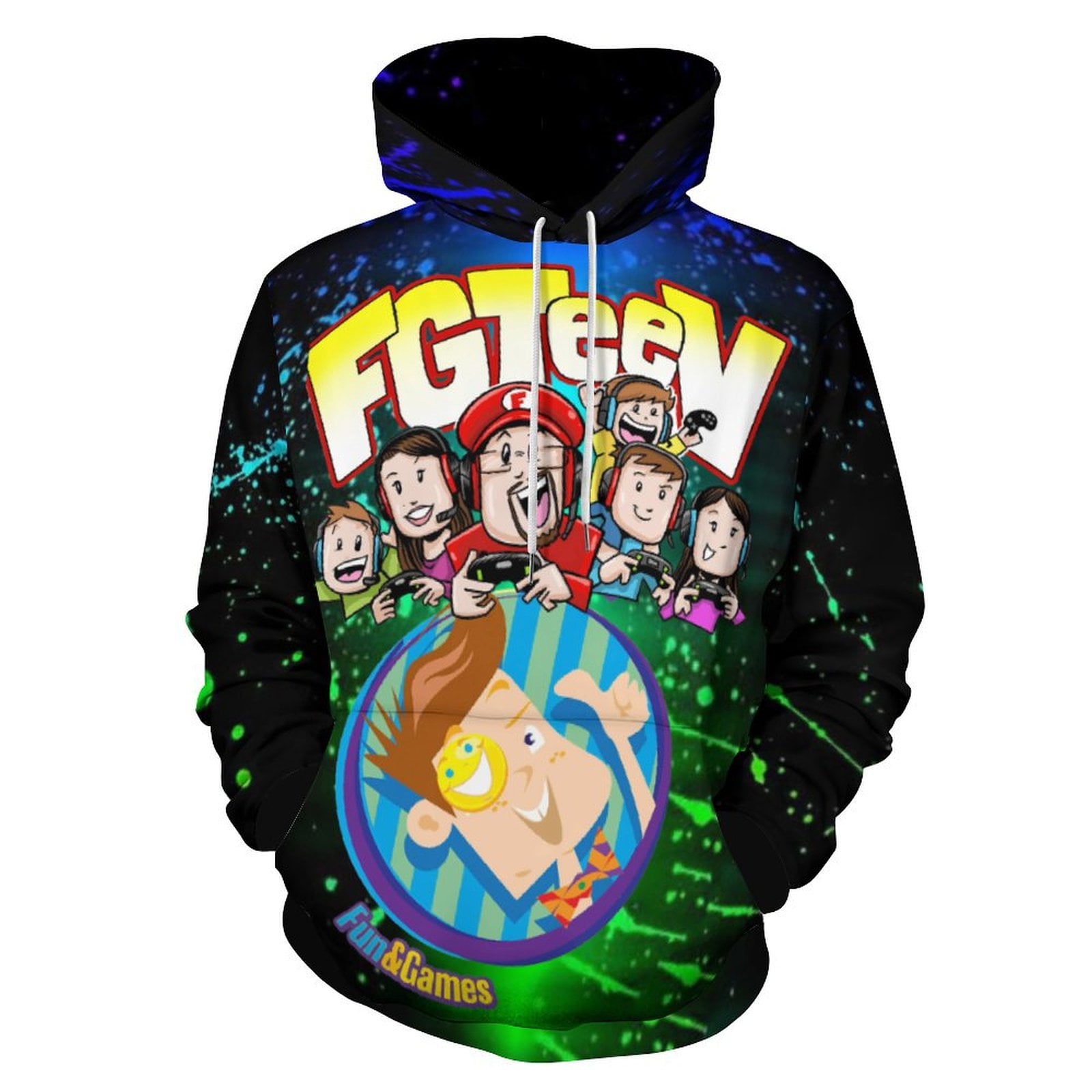 Funnel Boy Fgteev Adult Sweater Pullover Hoodie 3D Printed Loose Hooded ...