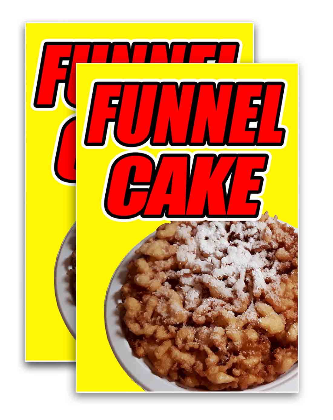 Funnel Cake (24" X 36") Vinyl Decal Only (Pack of 2) |Sign|Sticker ...
