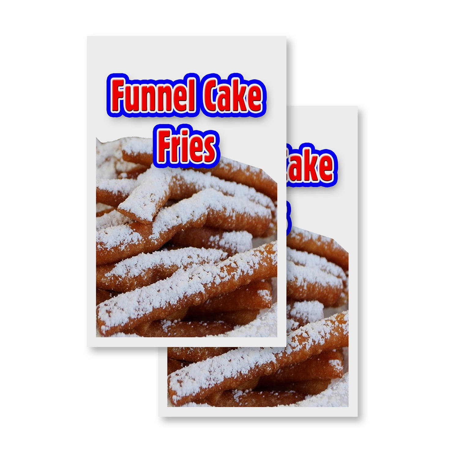 Funnel Cake Fries (2-PACK) 24" x 36" Vinyl Decals | Sign Insert Peel ...