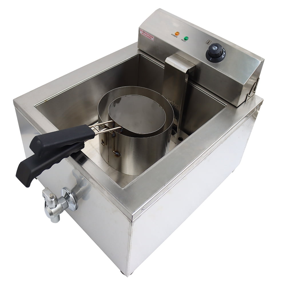Funnel Cake Fryer Bakery Donut Shallow Funnel Fryer with Temperature ...