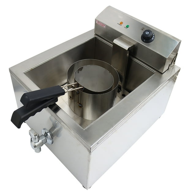 Funnel Cake Fryer Bakery Donut Shallow Funnel Fryer with Temperature ...