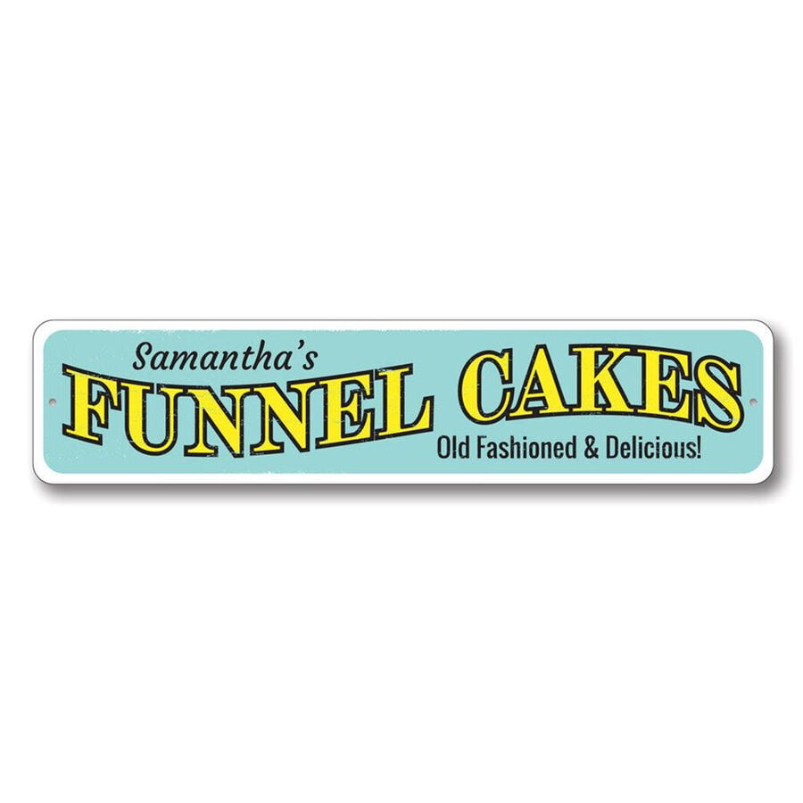 Funnel Cakes Sign Beach House Sign Metal Decor Sign Size: 4 x 16 Inch ...