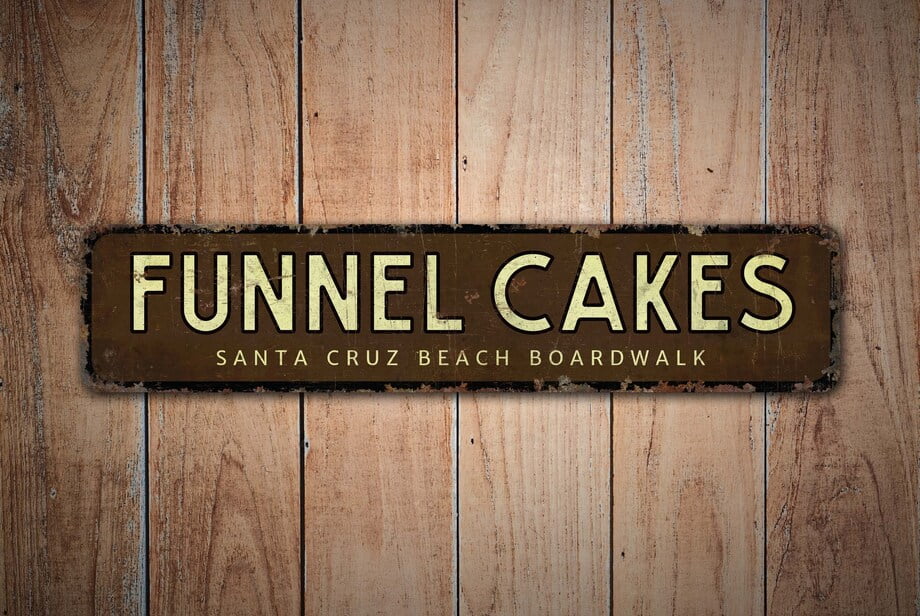 Funnel Cakes Sign Vintage Style Sign Funnel Cakes Boardwalk Cakes Sign ...