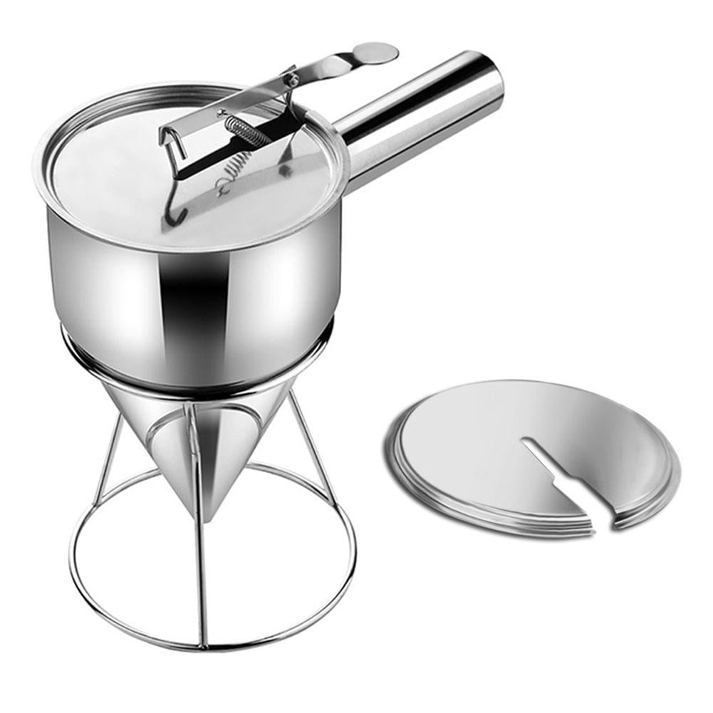 Funnel Dispenser Stainless Steel Cone-shaped Batter Pancake Baking ...