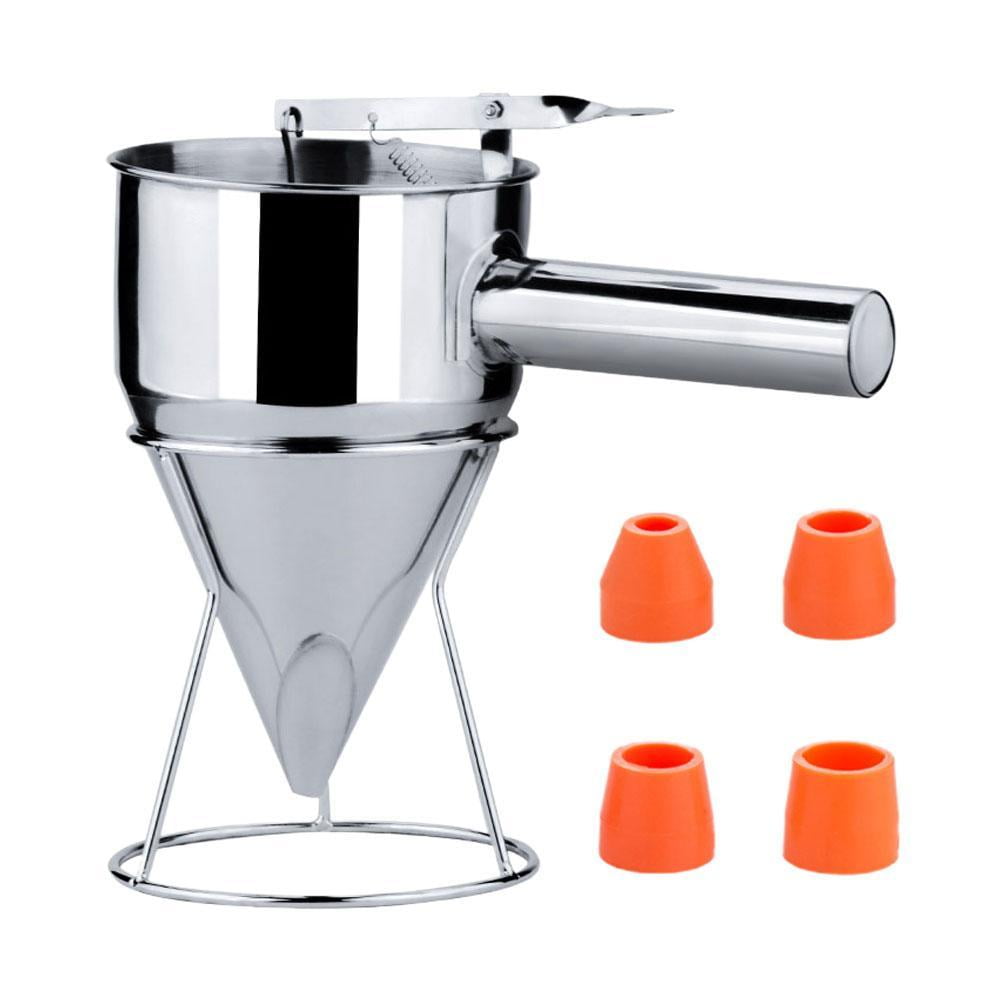 Funnel Dispenser Stainless Steel Cone-shaped Batter Pancake Baking ...