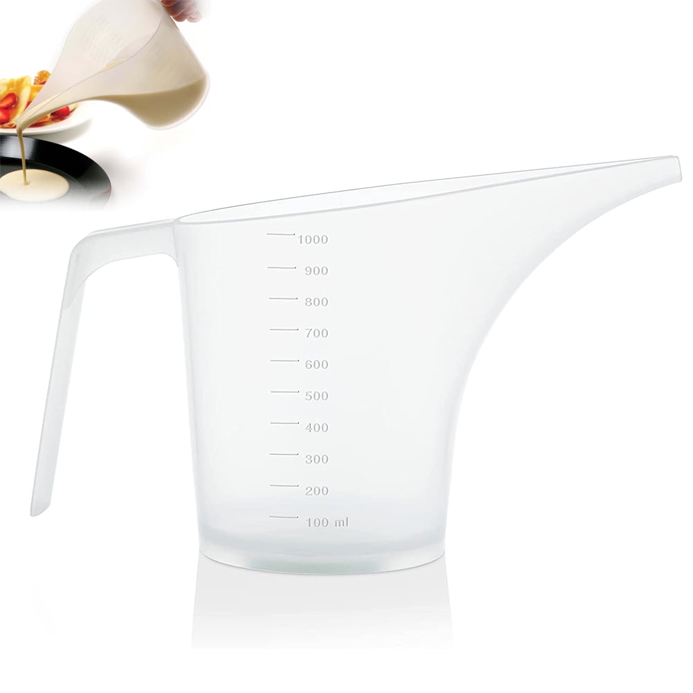 Funnel Pitcher (1000ml) For Measuring, Easy Pour Measuring Cup with ...