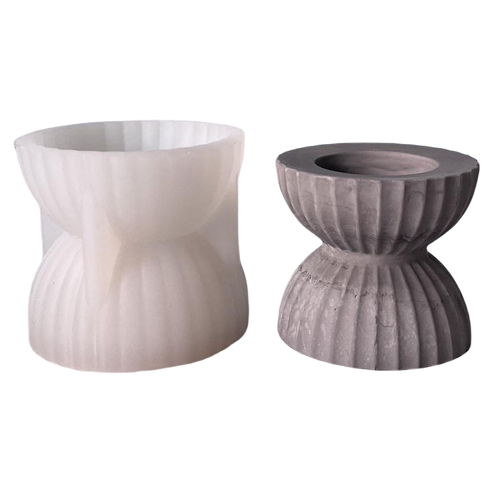 Funnel Silicone Candlestick Mould Temperature Resistant Striped Funnel ...