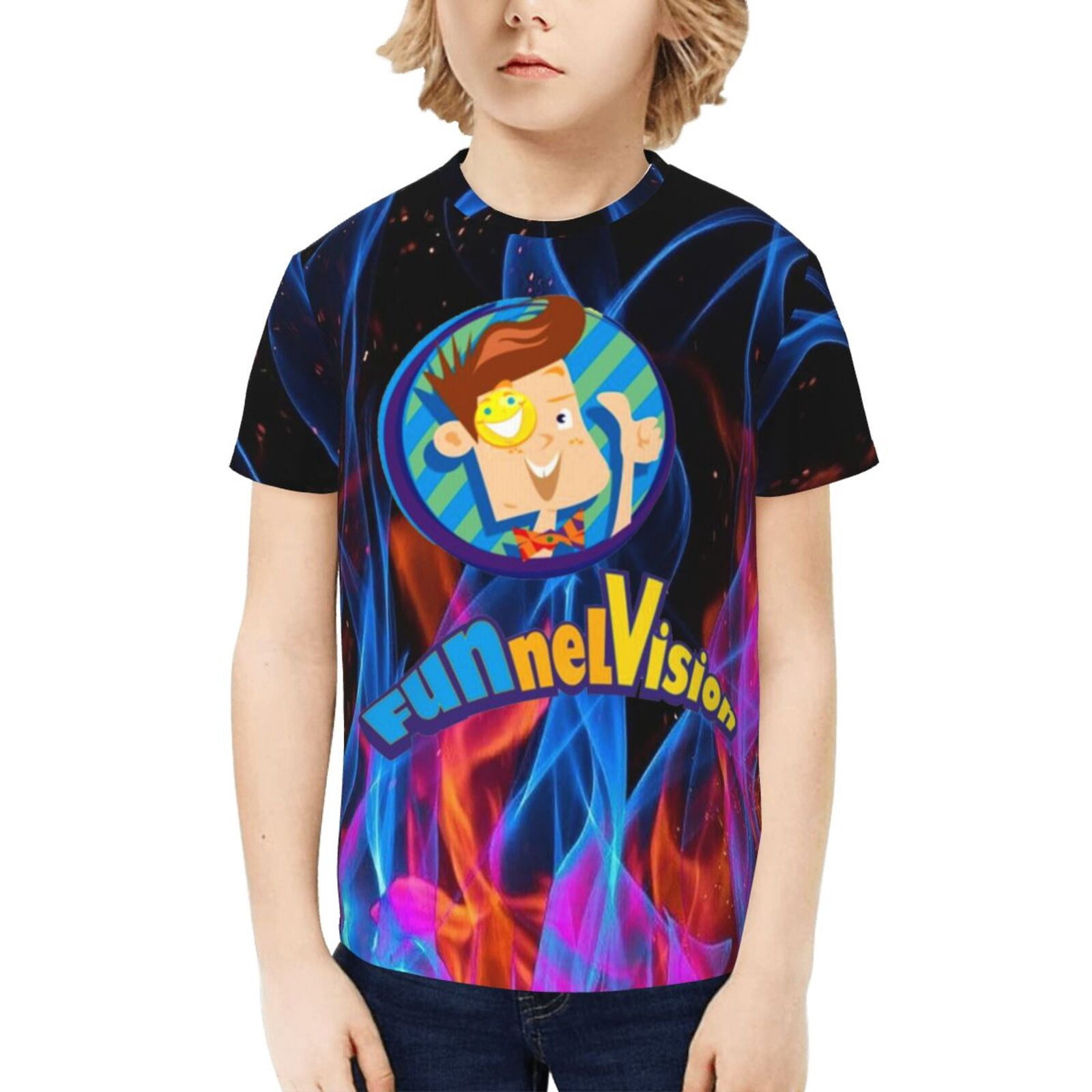 Funnel Vision Fgteev Youth Fashion T-Shirt Graphic Short Sleeve Top ...