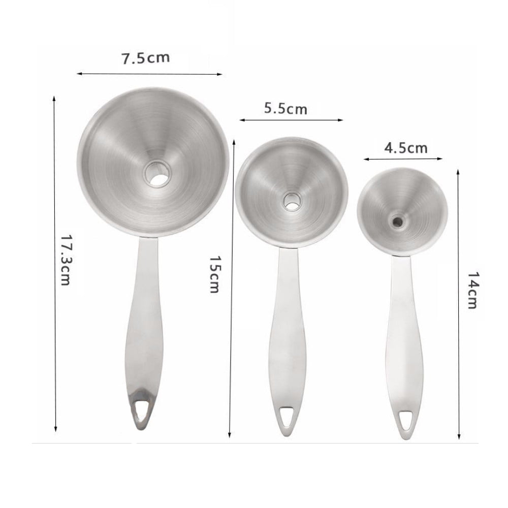 Funnels For Filling Bottles， 3Pcs Home Kitchen Mini Stainless Steel ...