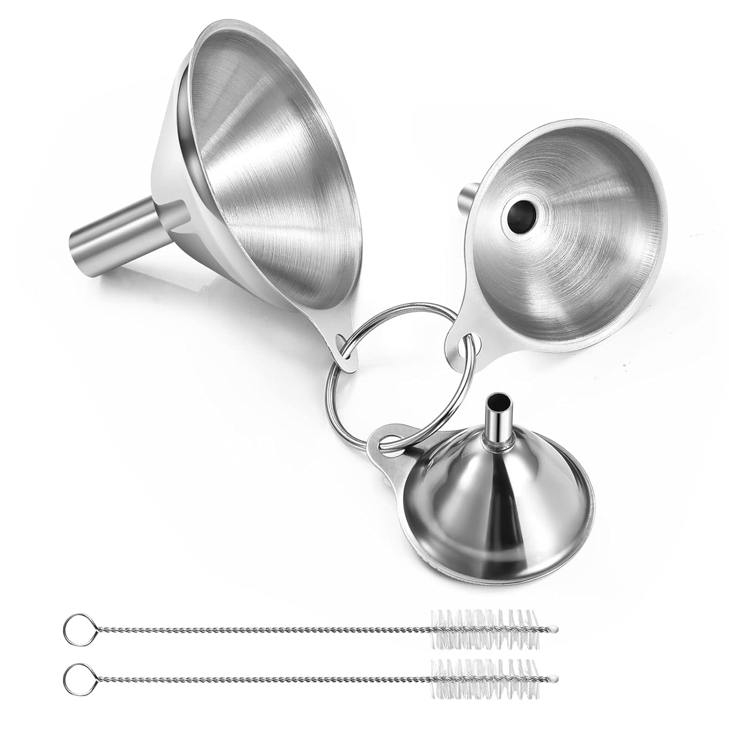 Funnels for Kitchen Use, Funnel Set of 3, for Filling Bottles ...