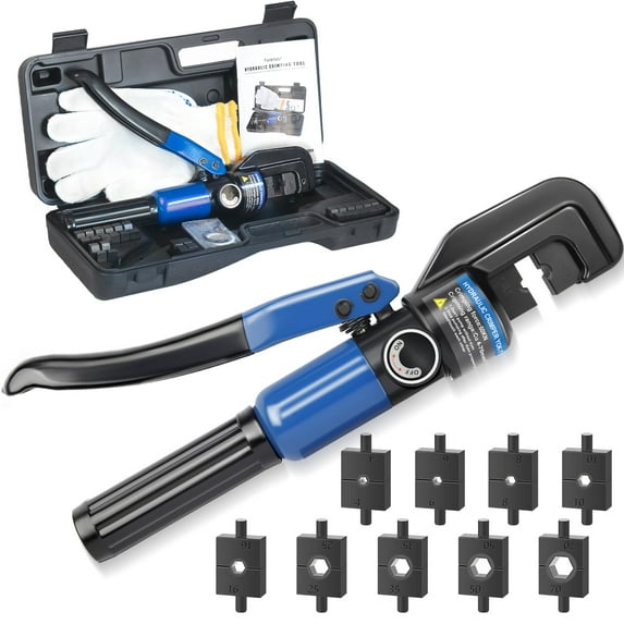 Funnerlulu Hydraulic Crimping Tool with 9 Hardened Dies, crimping tool ...
