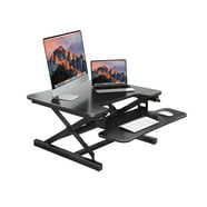 Rocelco 46" Large Height Adjustable Standing Desk Converter, Quick Sit ...