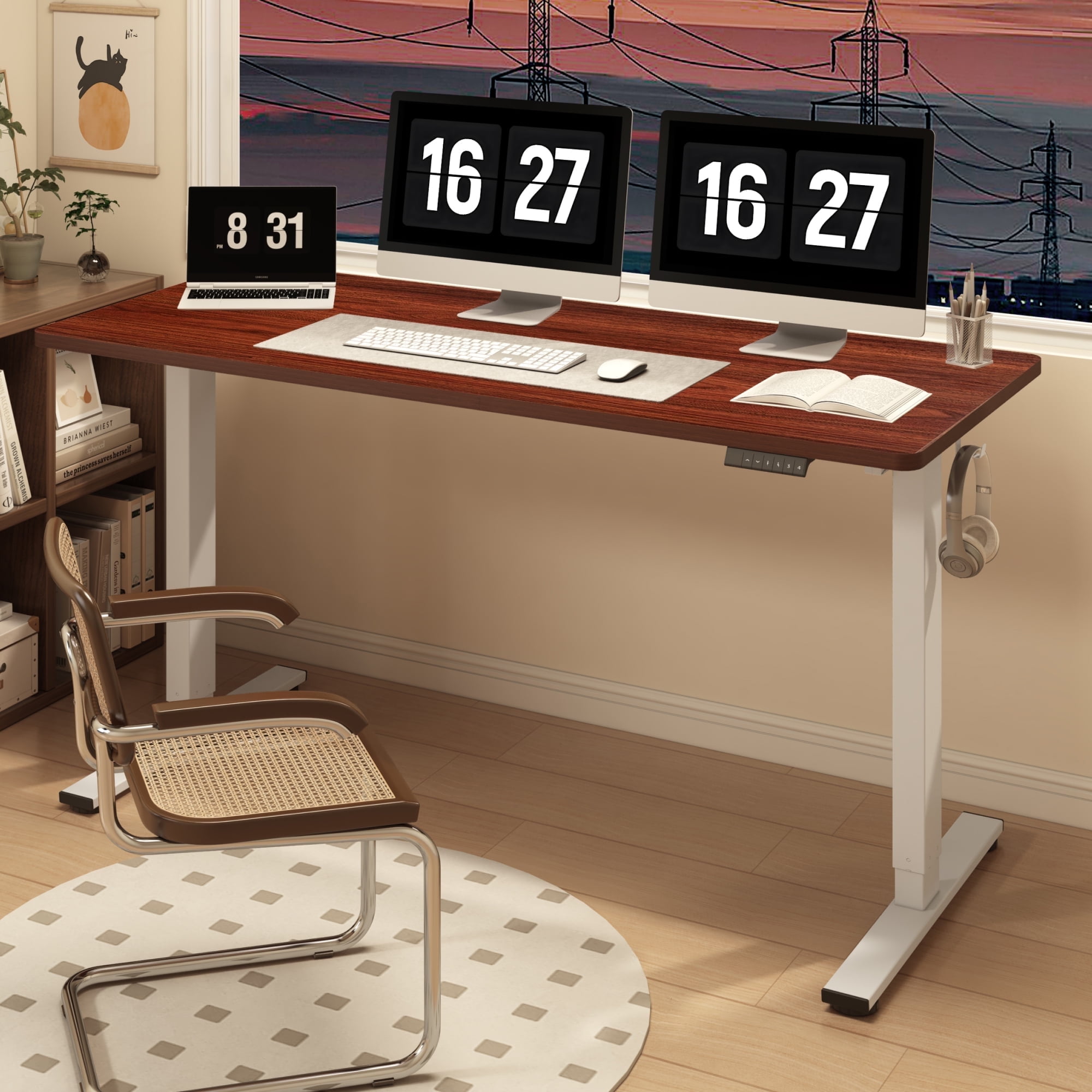 ACTIVESIT 60"x24" Home Office Height Adjustable Standing Desk with ...