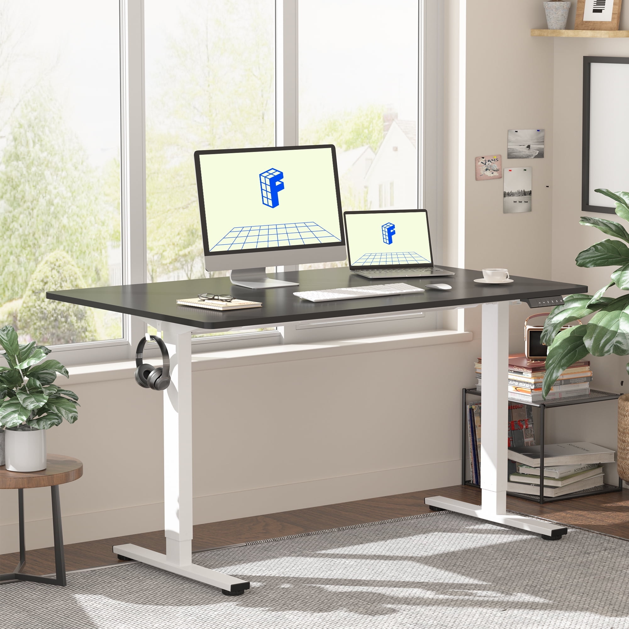 FLEXISPOT 48"x30" Home Office Height Adjustable Standing Desk with ...