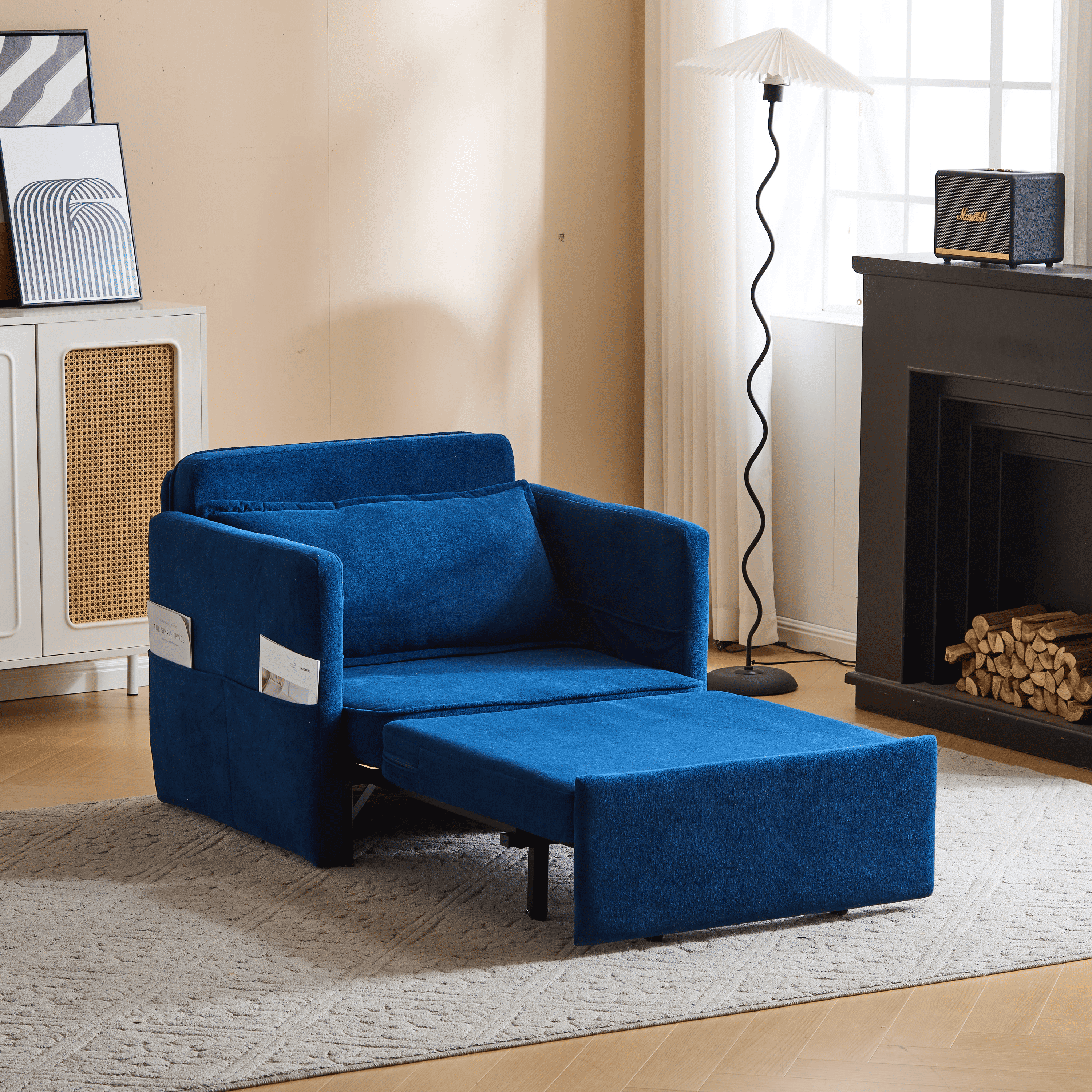 FunniHomi 3-in-1 Convertible Sofa Chair Bed, Pull Out Sleeper Sofa Bed ...