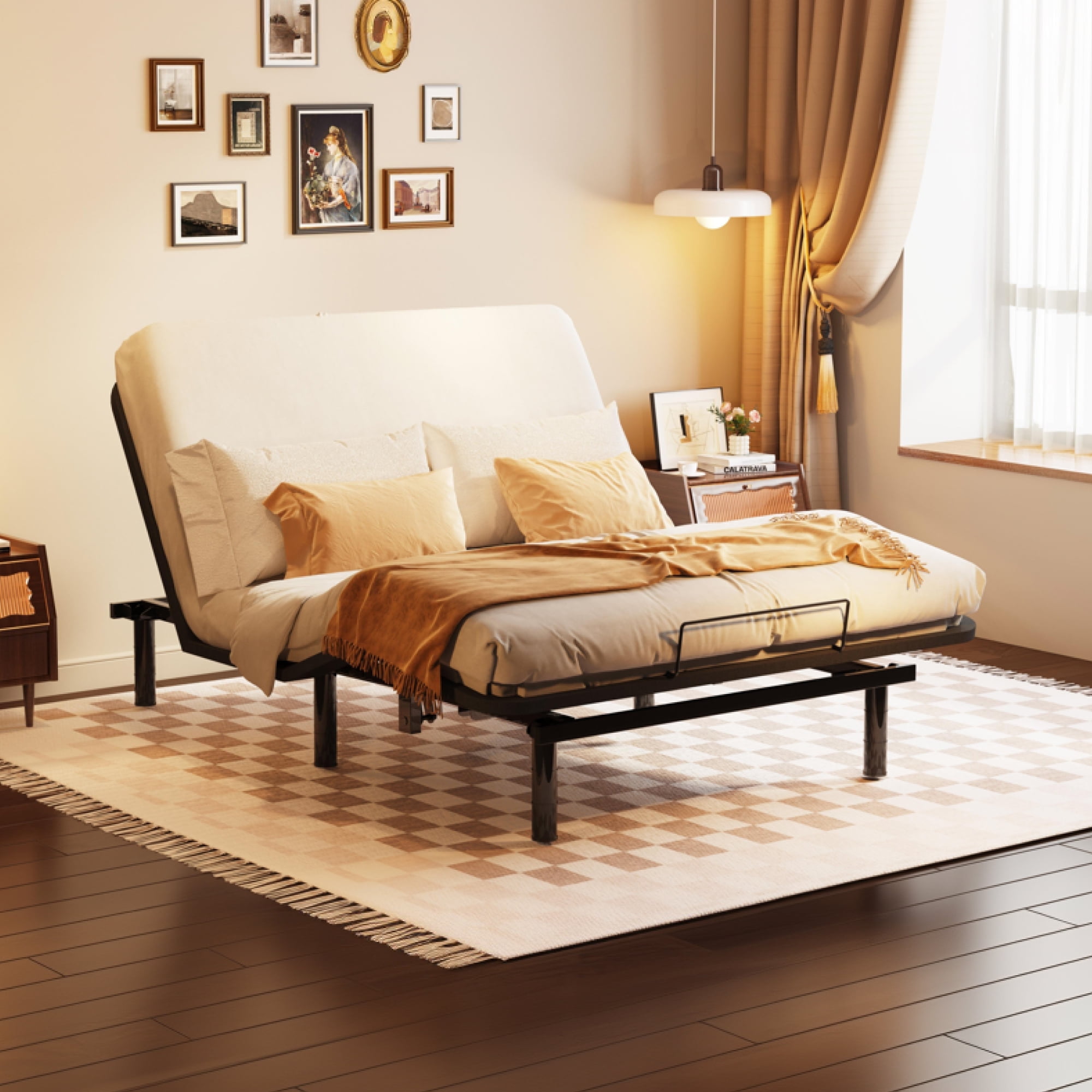 FunniHomi Adjustable Bed Frame Base, Segmented Design, Adjustable Bed ...