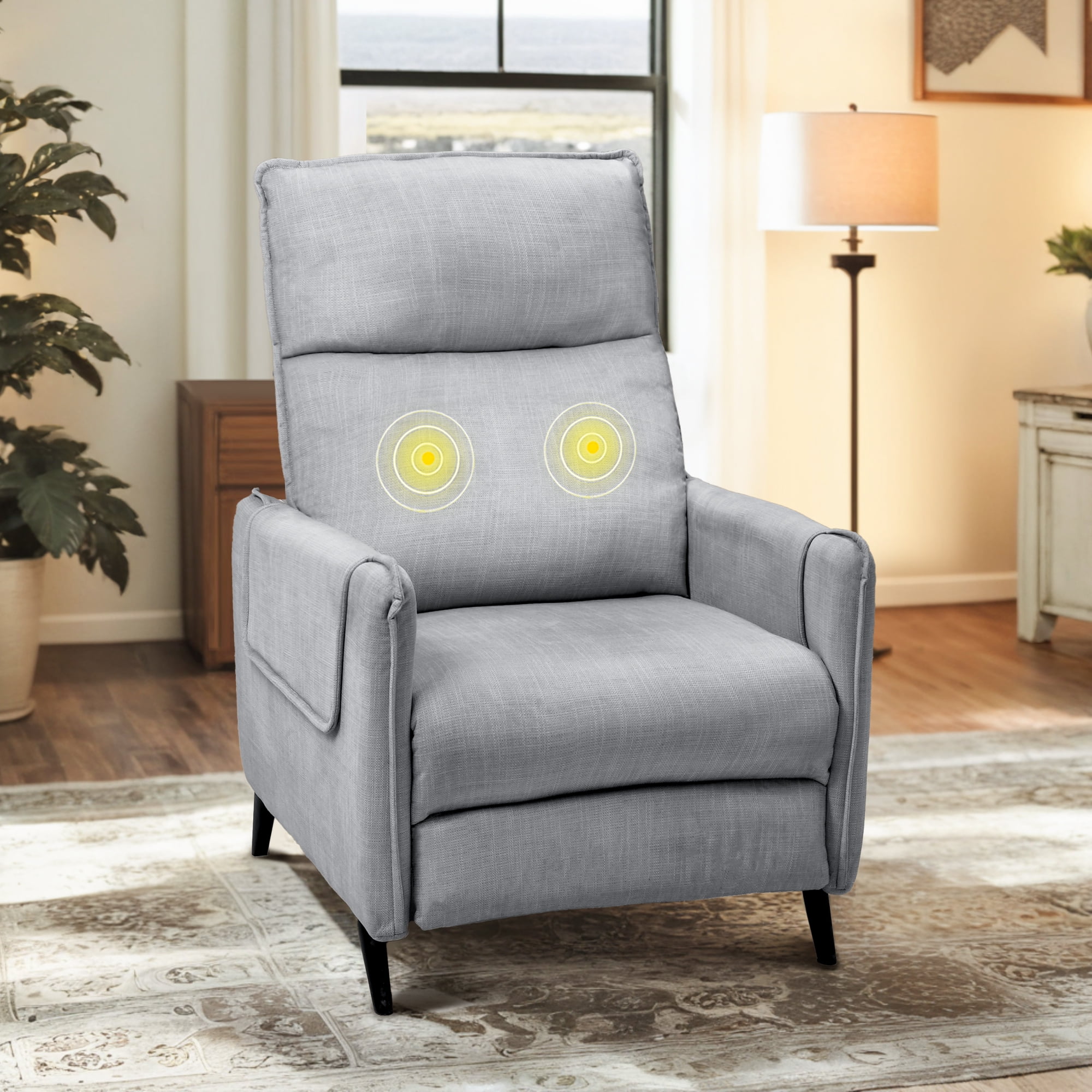 FunniHomi Massage Push Back Adjustable Recliner Chair for Living Room ...