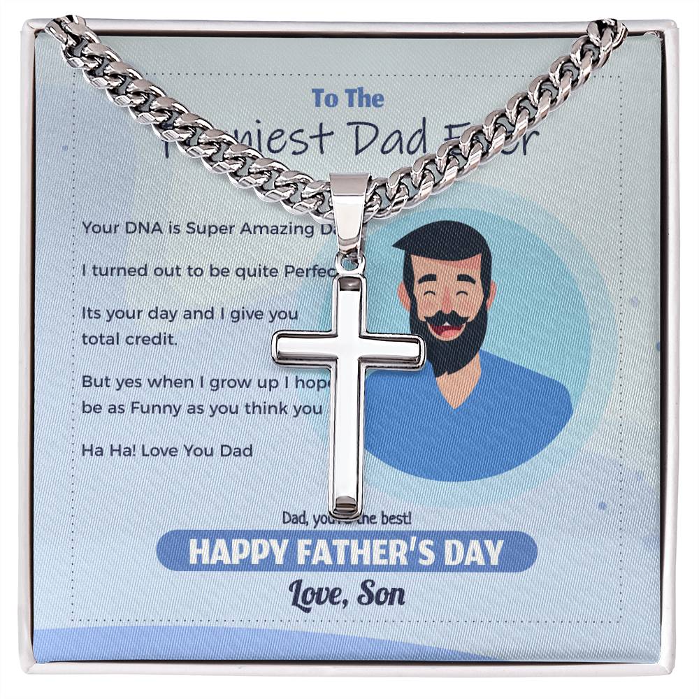 Funniest Dad Fathers Day Gift from Son with Message Box - Cuban Link ...