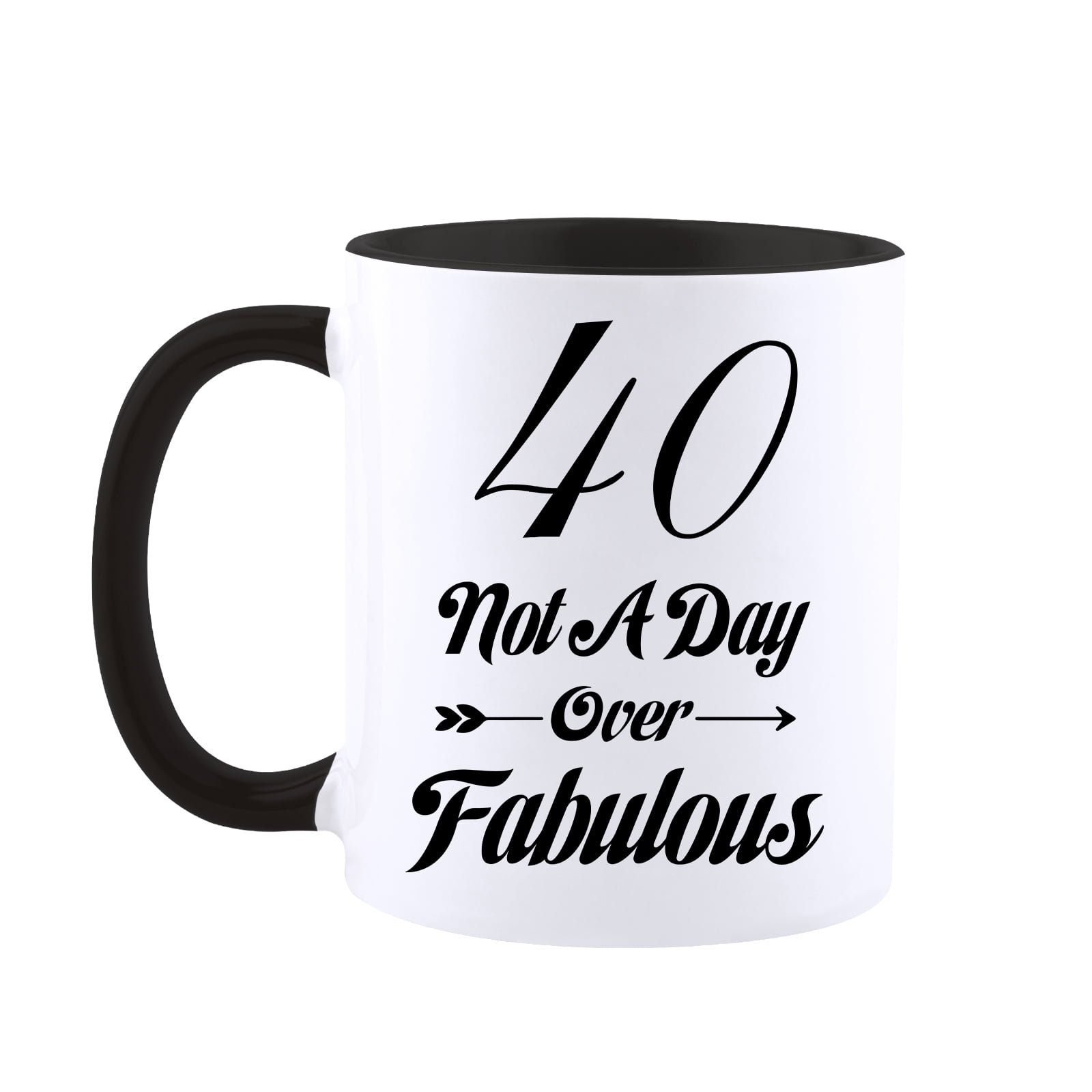 Funnil 40th Birthday Mugs for Women and Men Ceramic Coffee Cup,Black ...