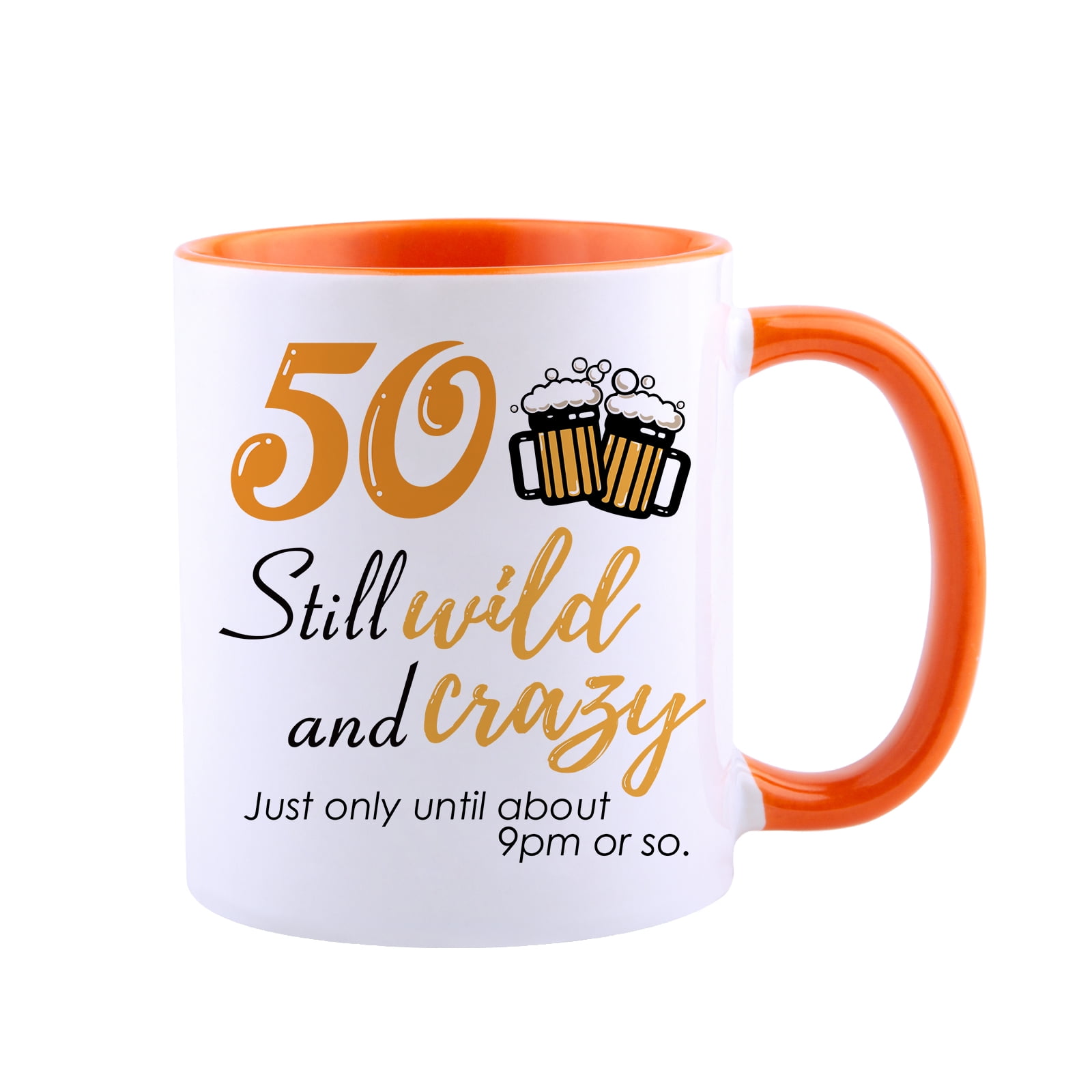 Funnil 50th Birthday Gifts Warmer Ceramic Coffee Mug Funny 50 Year Old ...