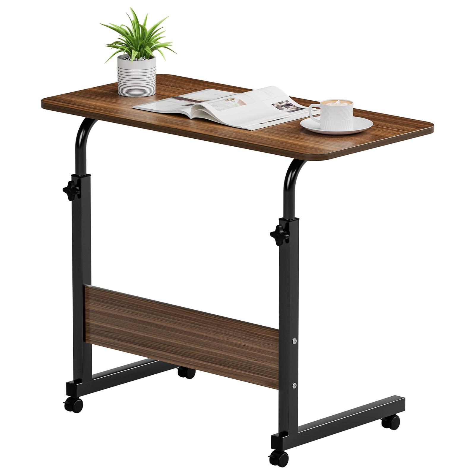 Funnil C Shaped End Table Adjustable Height 26.8-35.4" Side Table for ...