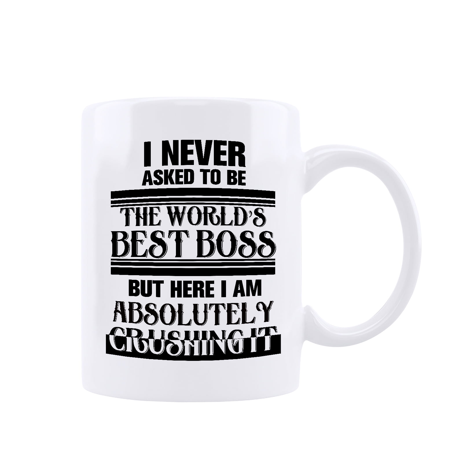 Funnil Ceramic Coffee Mug Worlds Best Boss Gifts for Coworkers,White ...