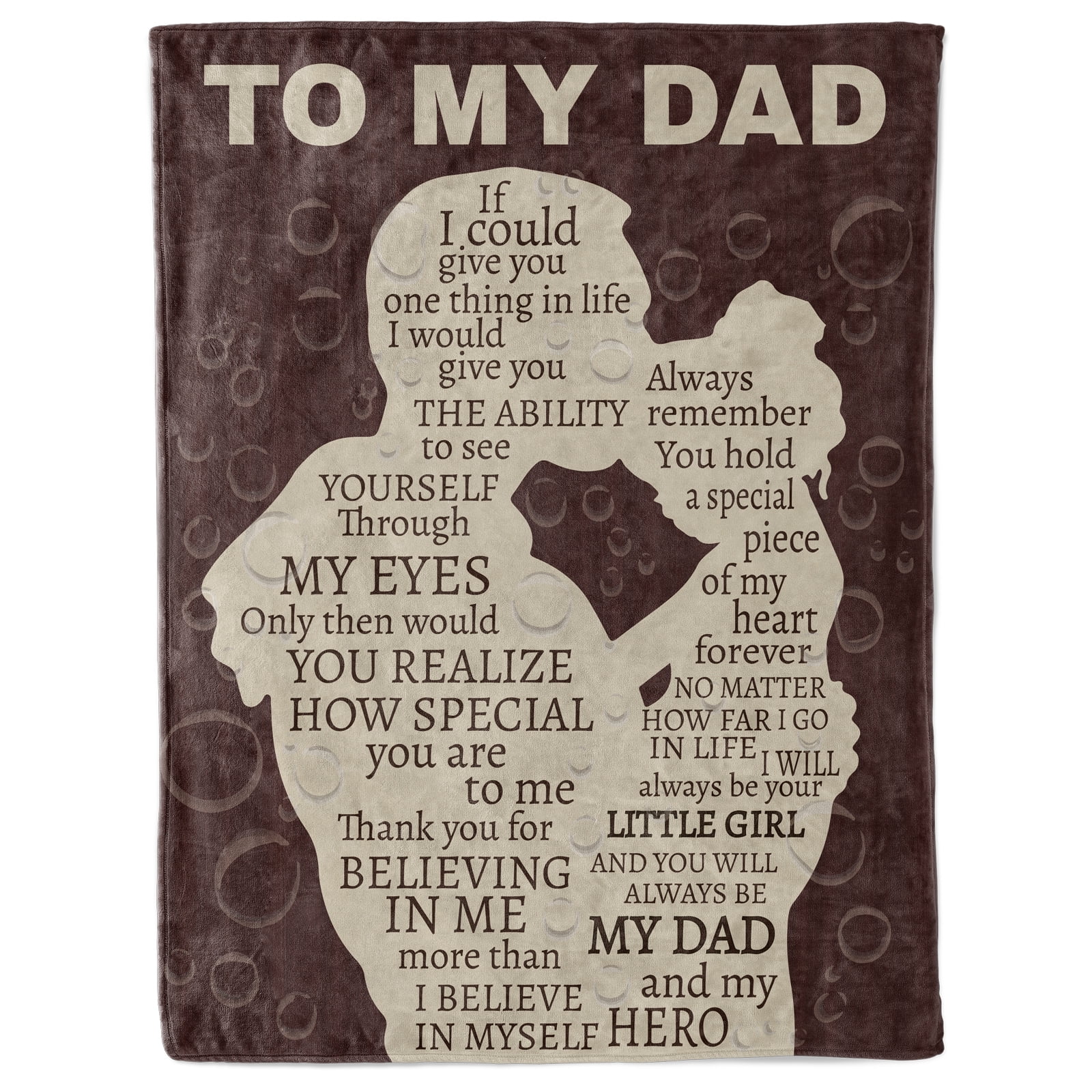 Funnil Father's Day Gifts Dad Throw Blanket from Daughter 60"x50" Best ...