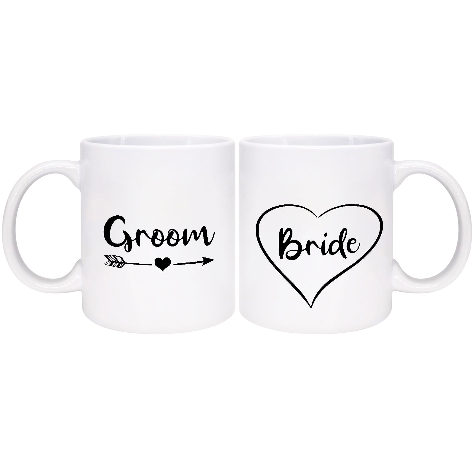Funnil Groom Bride Ceramic Coffee Mugs Couples Gifts Ideas for Wedding ...