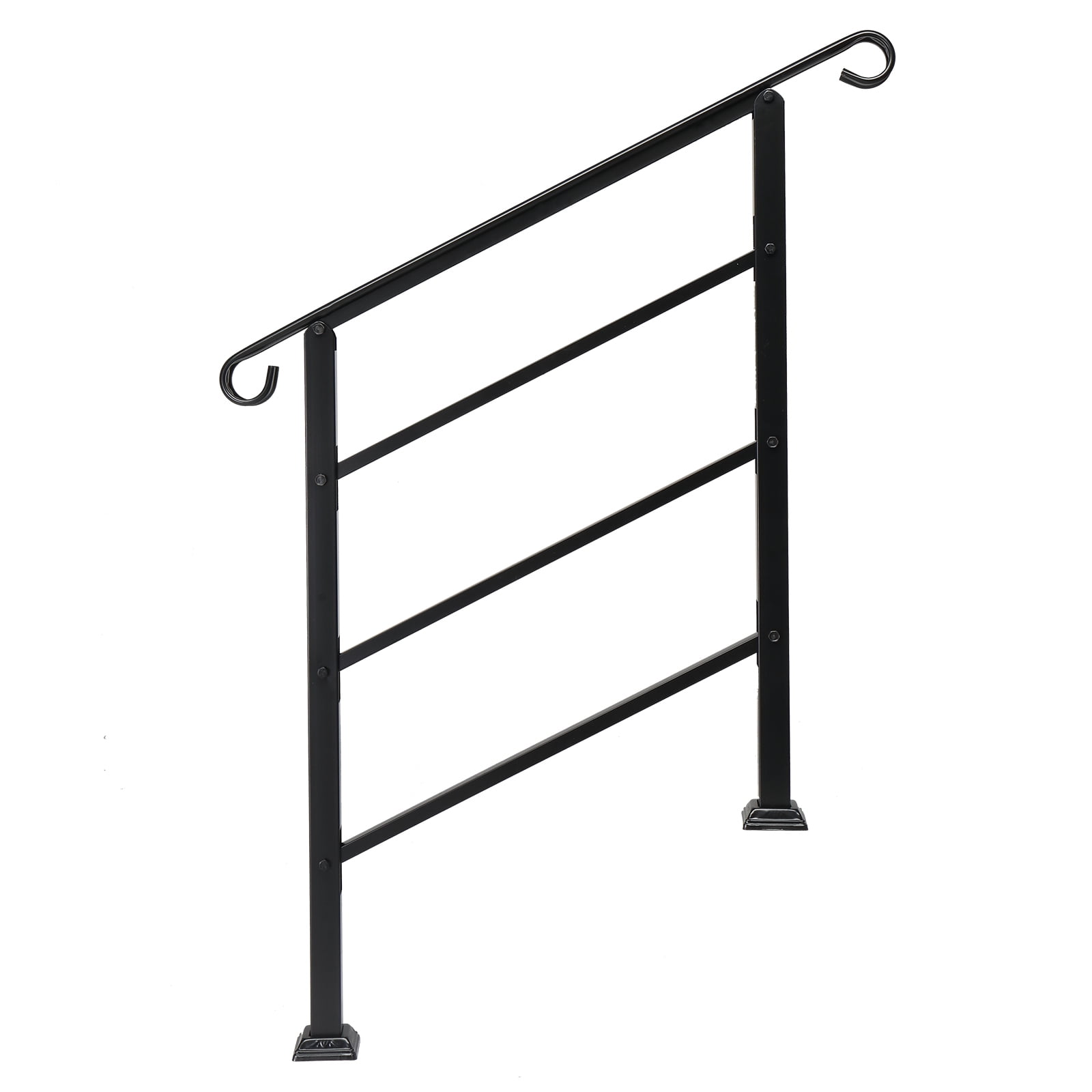 Funnil Handrail for Outdoor Stairs, Fits 2-3 Steps, Weatherproof Heavy ...