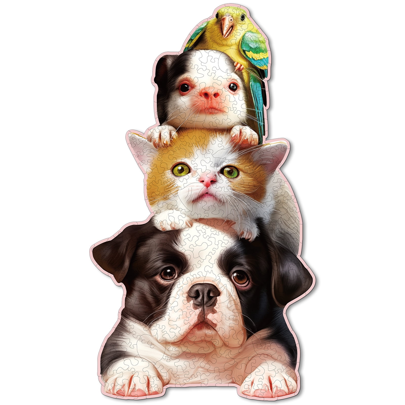 Funnil Jigsaw Puzzles for Adult and Kids-Happy Cute Pets Jigsaw Puzzle ...