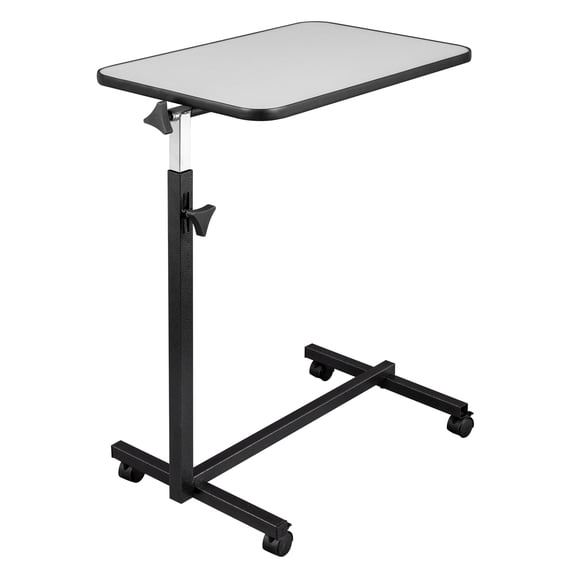 Funnil Rolling Adjustable C-Shaped Laptop Table with Wheels, Height ...
