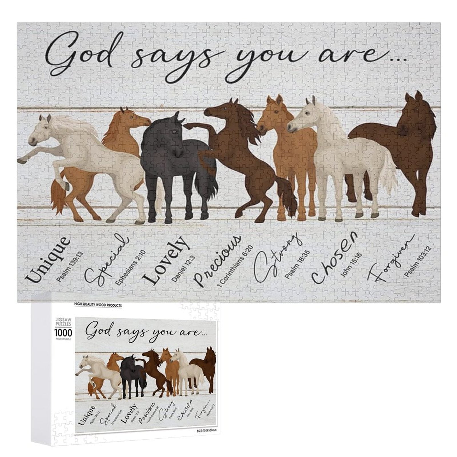 Funny 1000 Piece Jigsaw Puzzle - Bible Verse Christian Scripture ...