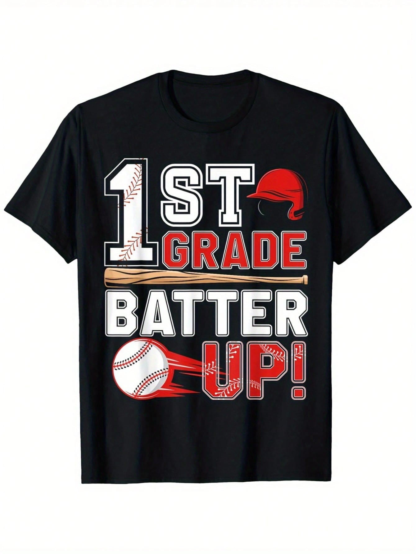 Funny 1st Grade Batter Up Baseball First Day Of School Girls T-Shirt ...