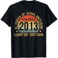 Funny 2013 Retro Gradient Sun T-Shirt for 13th Birthday Celebration ...