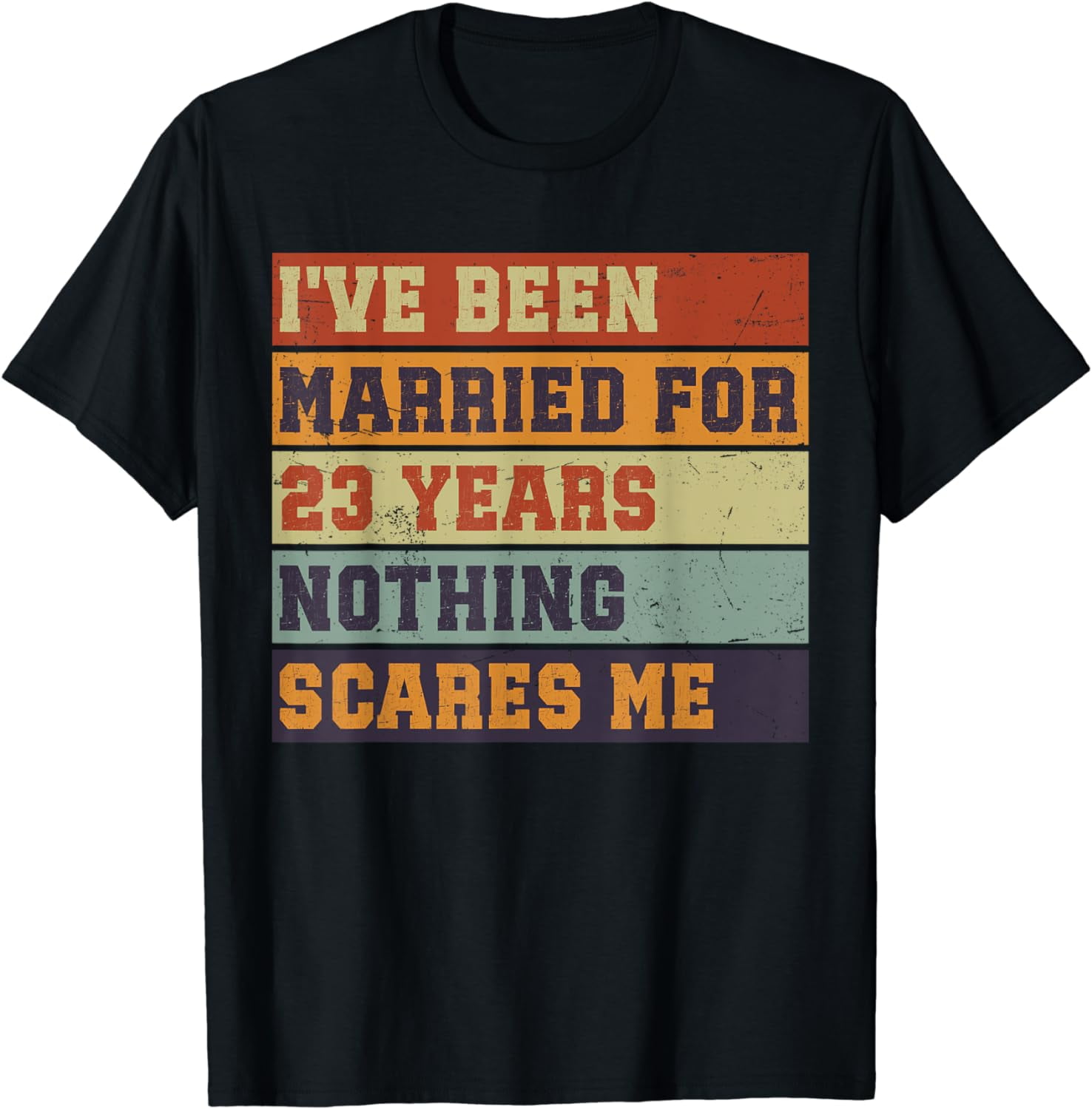 Funny 23rd Wedding Anniversary Couples Married 23 Years T-Shirt ...