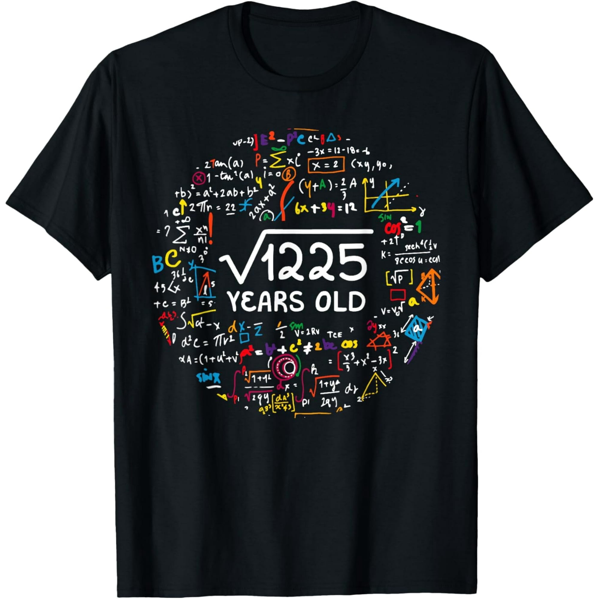 Funny 35th Birthday T-Shirt for Men Women Math Square Root Graphic ...